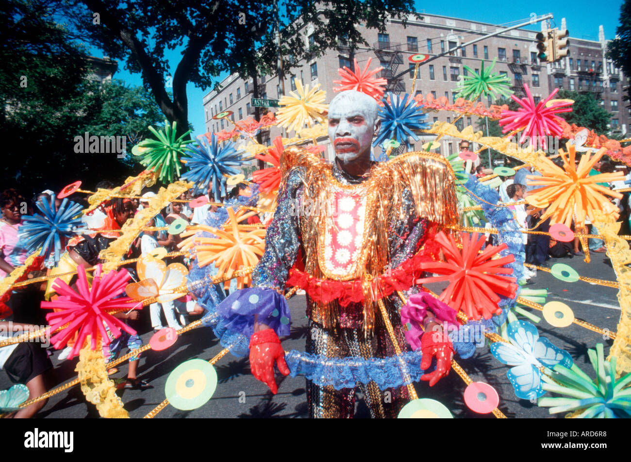 Festively costumed dancers perform in the annual West Indian American ...