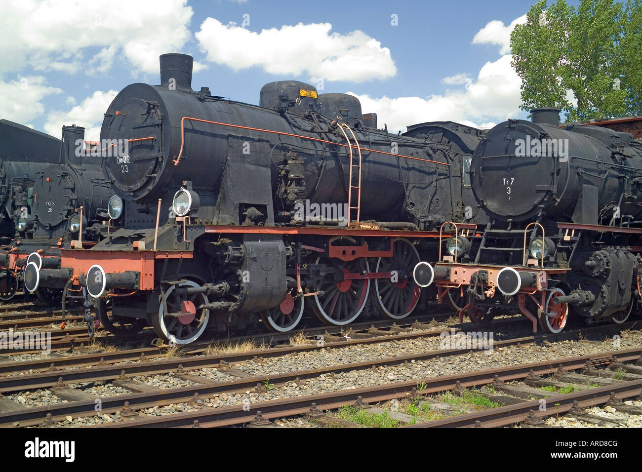 Steam engines locomotives Stock Photo - Alamy