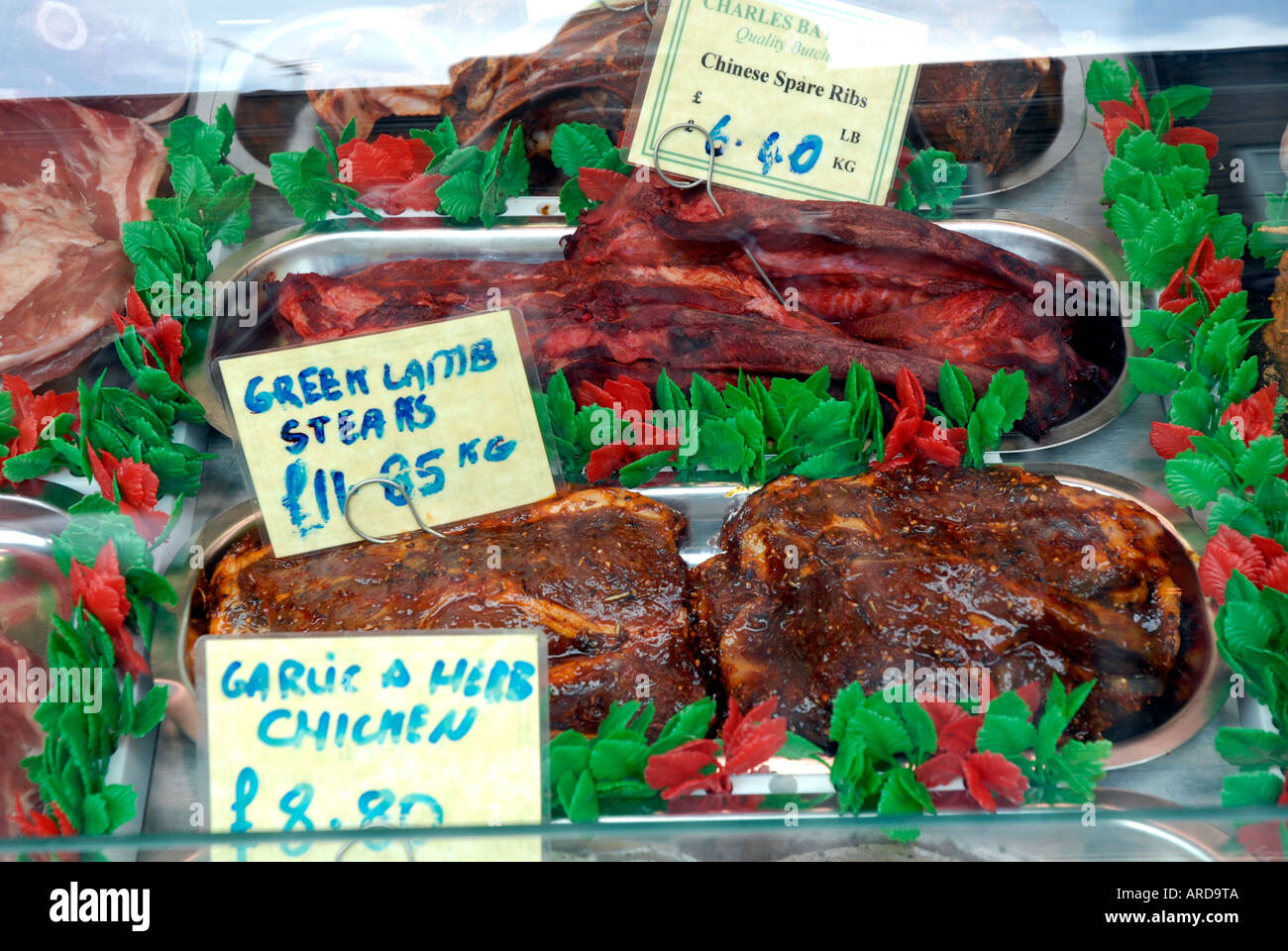 Butchers shop window display hi-res stock photography and images - Alamy