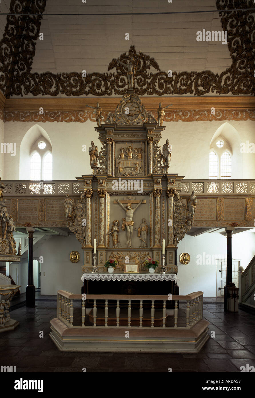 Rendsburg, Christkirche, Altar Stock Photo - Alamy