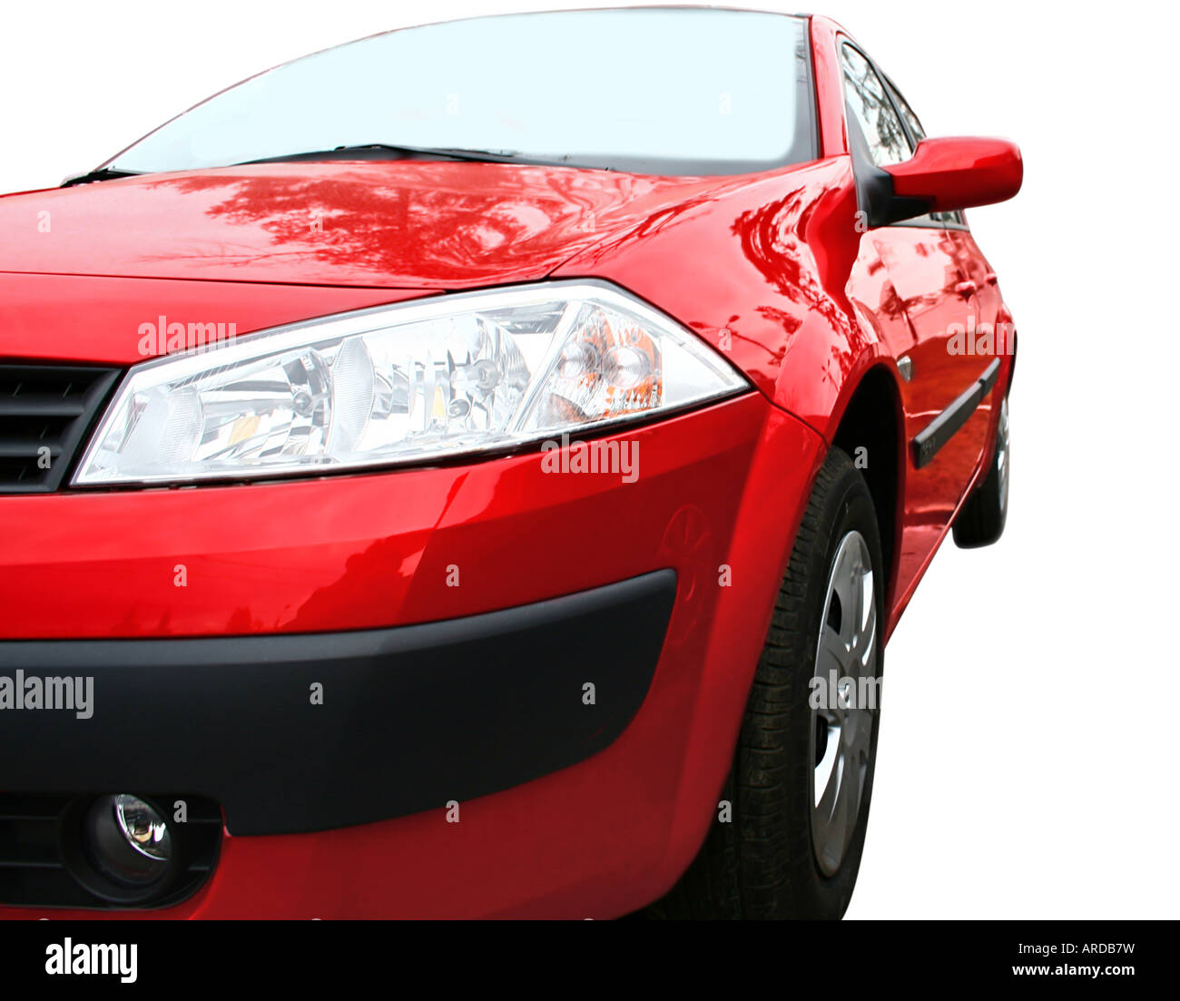 Beautiful red car isolated on white Stock Photo - Alamy
