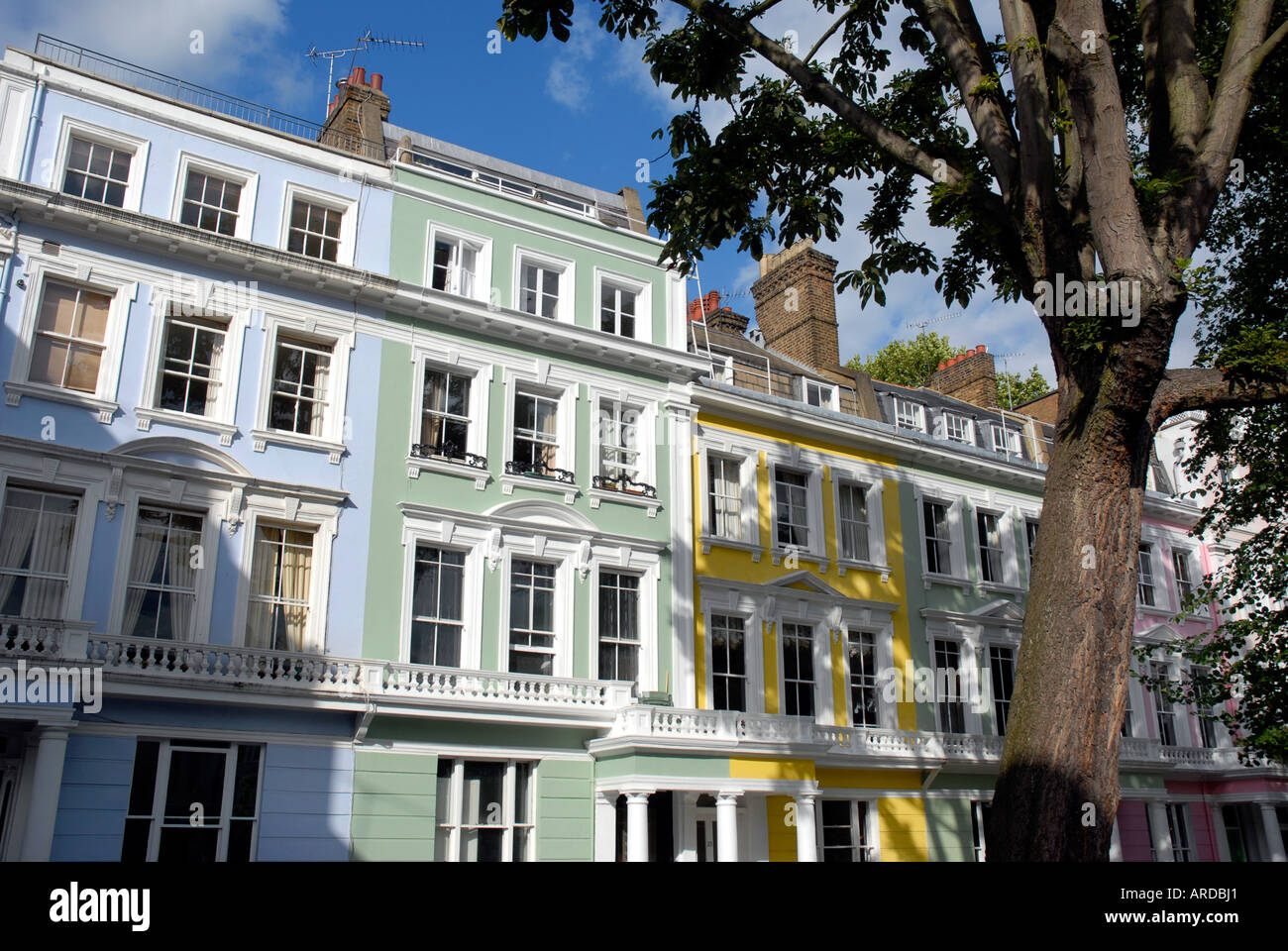 Elegant houses in Chalcot Square Camden London Stock Photo - Alamy