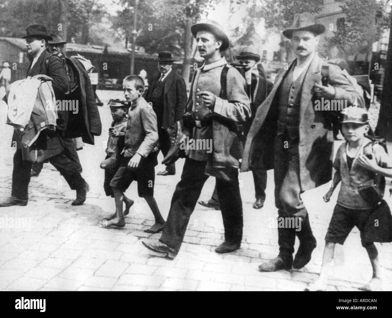 events, First World War / WWI, outbreak of the war, Germany ...