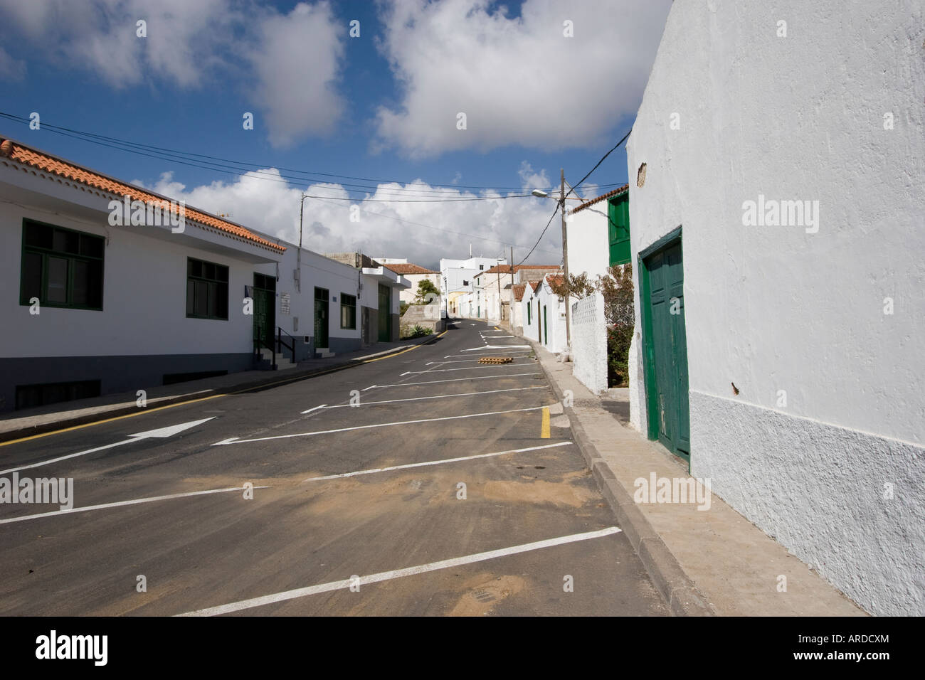 Street in tenerife in the village of Arico Stock Photo - Alamy