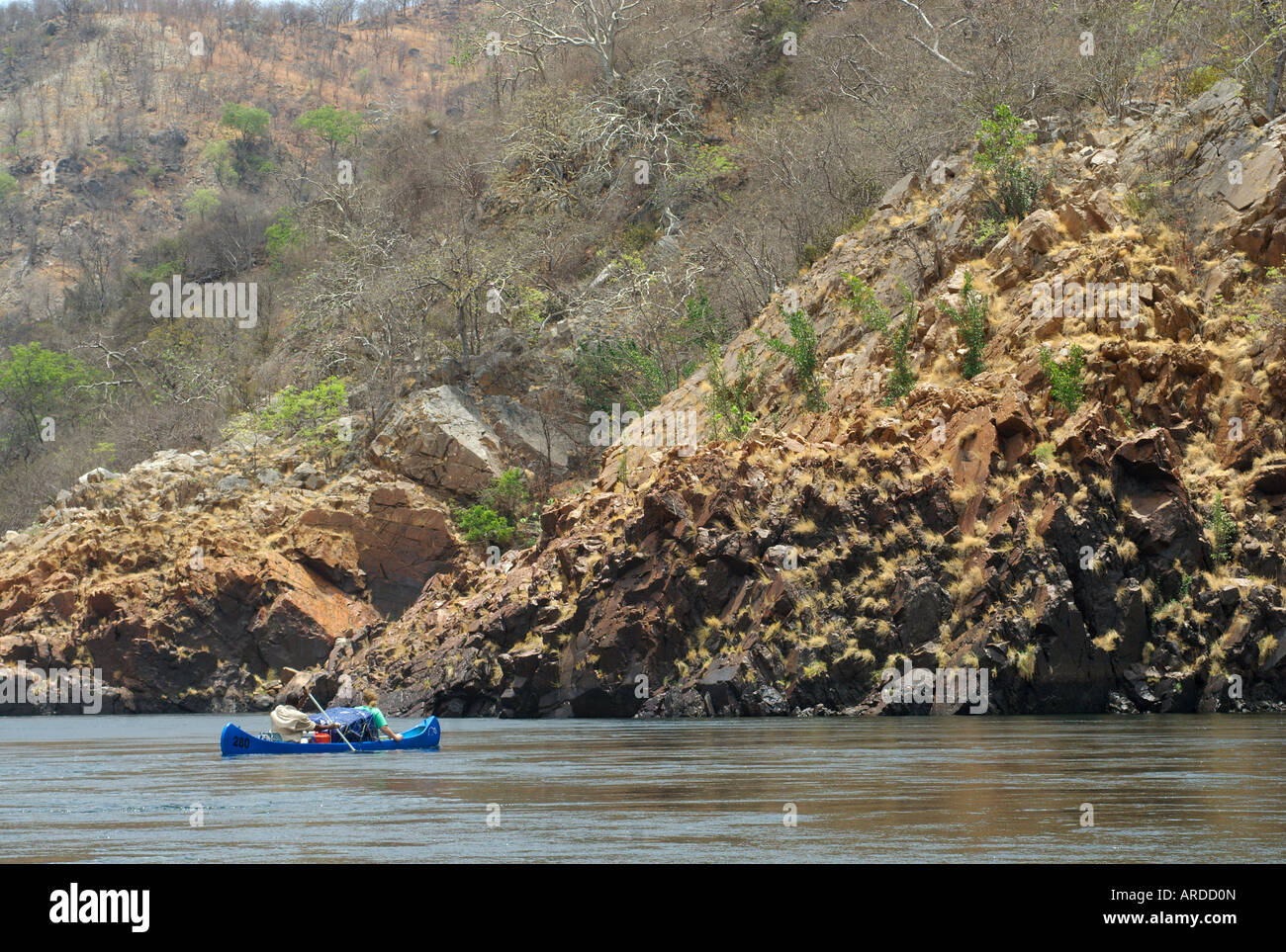 Travel canoe safari canoeing canoes Zambezi river canoeists African ...