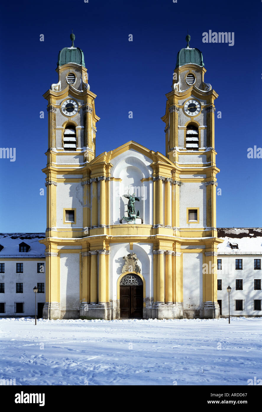 München, St. Michael in Berg am Laim, Westfassade Stock Photo - Alamy