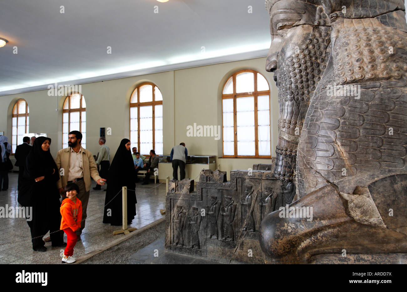 Exhibit from Persepolis at the National Archaeological Museum in Tehran ...