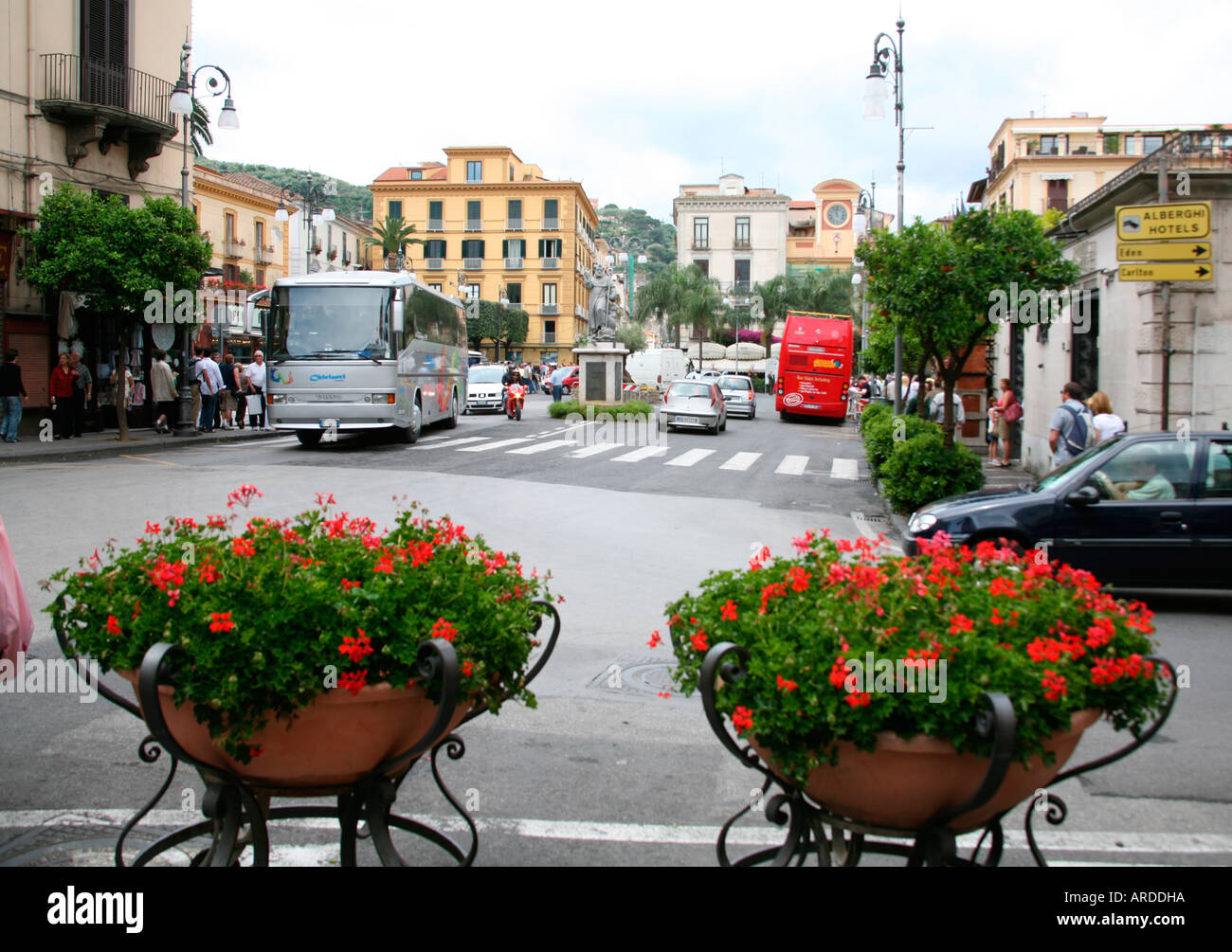 The main square in Sorrento, Italy Stock Photo - Alamy