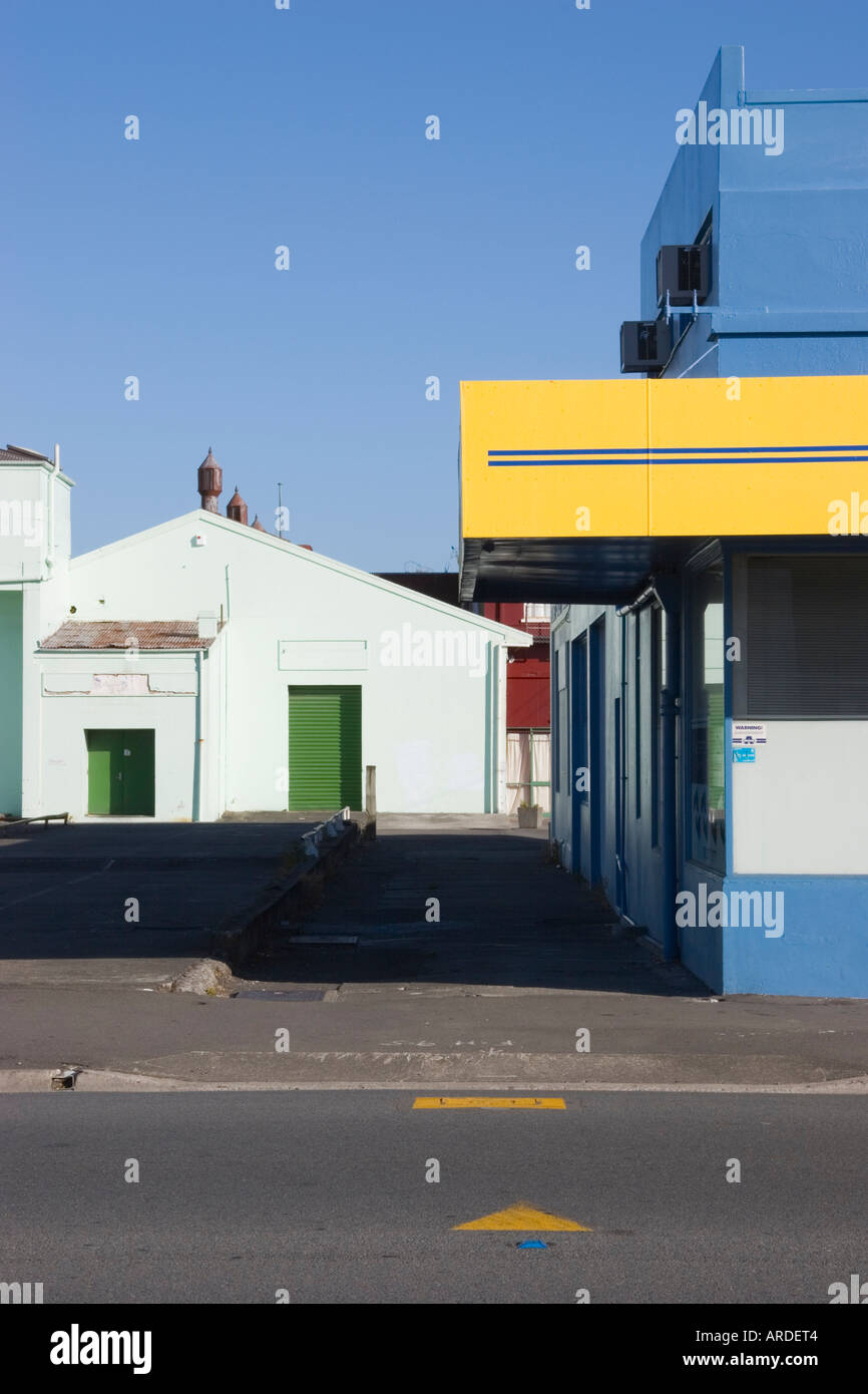 colorful look between buildings Stock Photo - Alamy