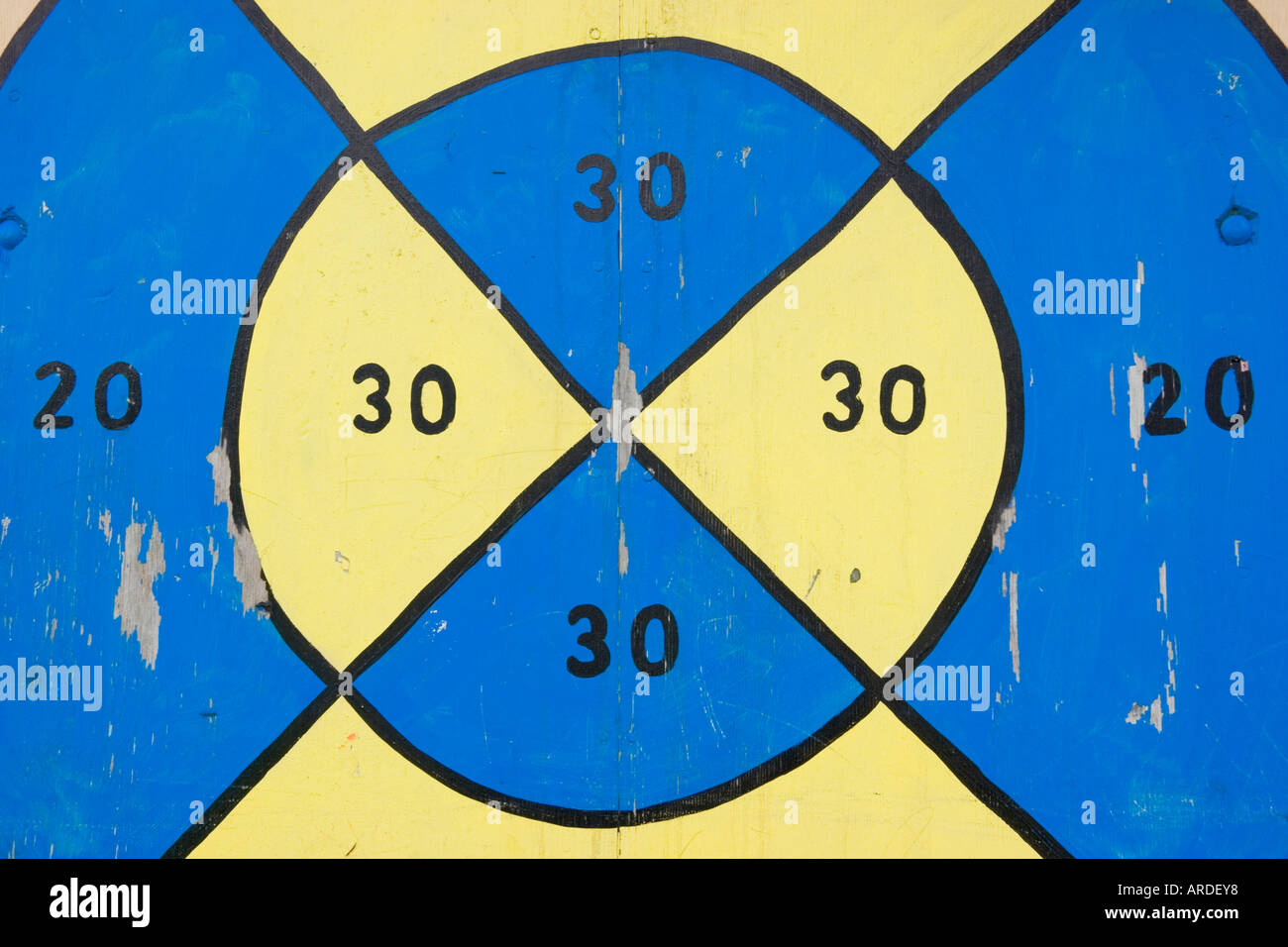 carnival game with target and points Stock Photo - Alamy