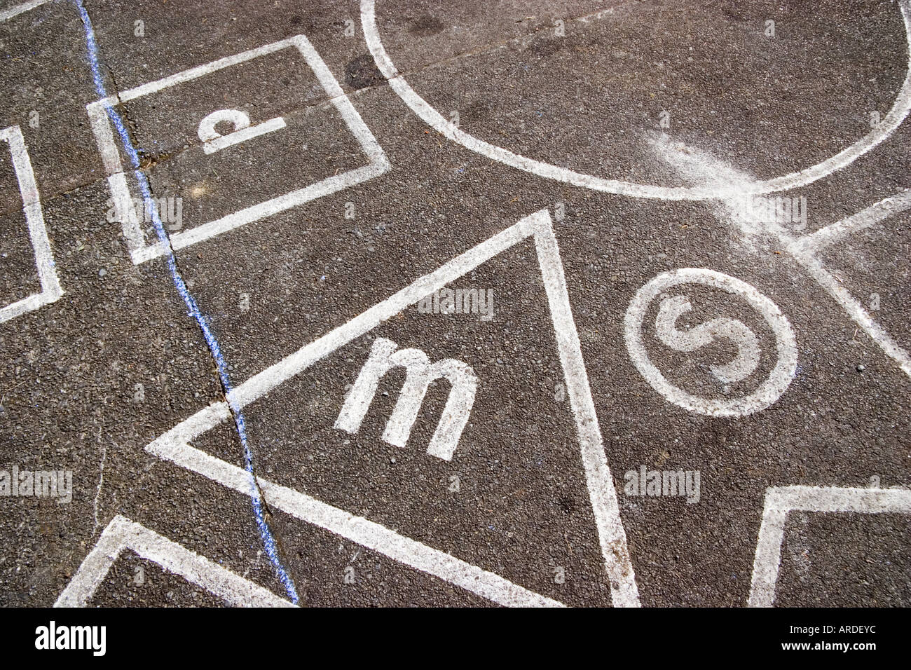 children's letter playground game Stock Photo - Alamy
