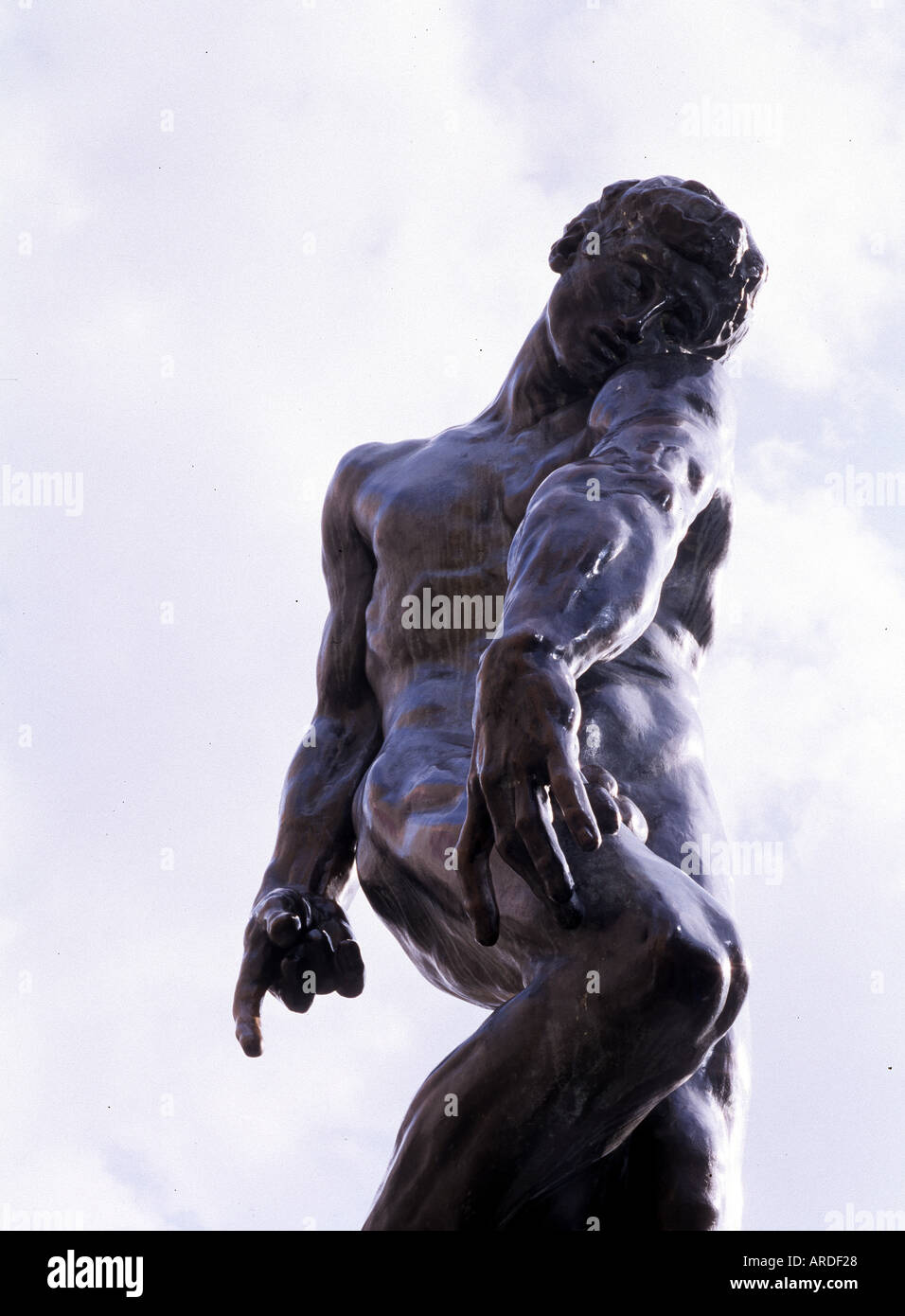 Zwolle, "Adam" (Rodin) vor dem Stadhuis Stock Photo - Alamy