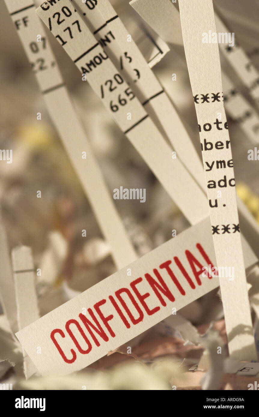 Identity theft shredded personal information still readable visible ...