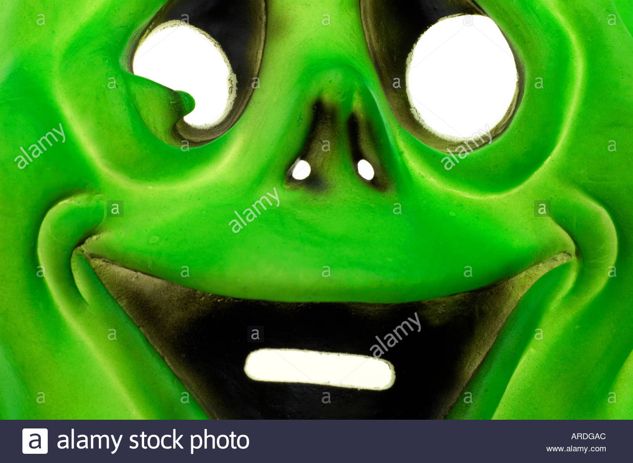 Scary green halloween mask rubber mask hi-res stock photography and ...