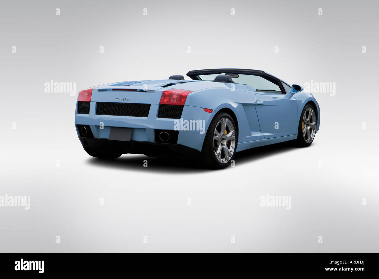 2006 Lamborghini Gallardo Spyder in Blue - Rear angle view Stock Photo ...