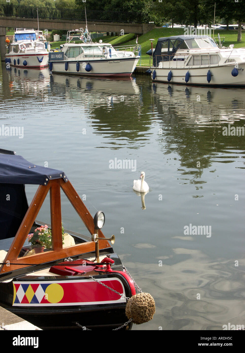 The Great River Ouse and Waterside Ely Cambridgeshire England Stock ...