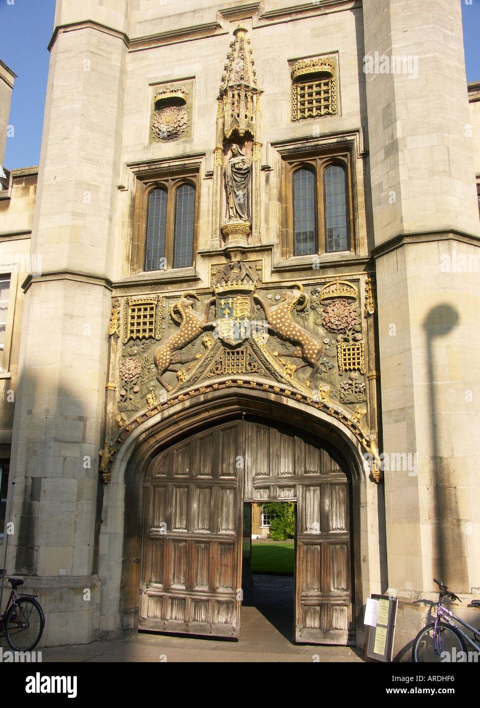 The Great Gate Christs College Cambridge Cambridgeshire England Stock ...