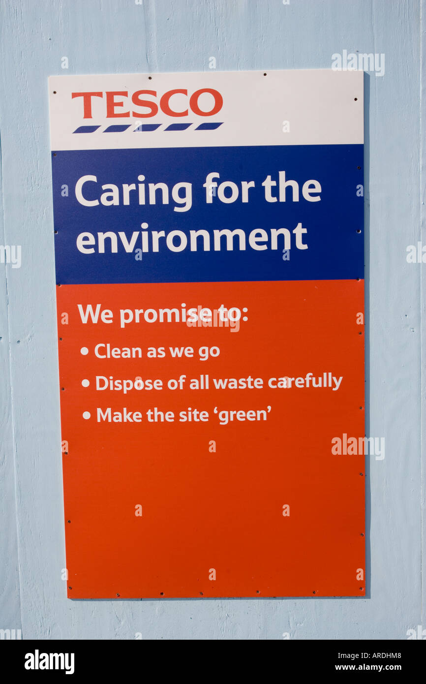 Tesco promises to Care for the Environment promotional billboard poster ...