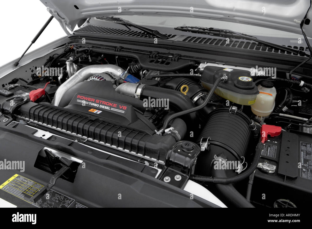 2006 Ford F-350 SD DRW Lariat in White - Engine Stock Photo - Alamy