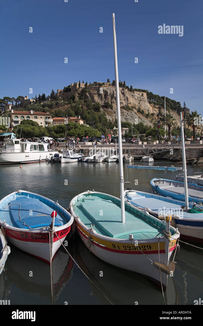 Traditional Fishing boats Cassis Harbour Provence South of France Stock ...