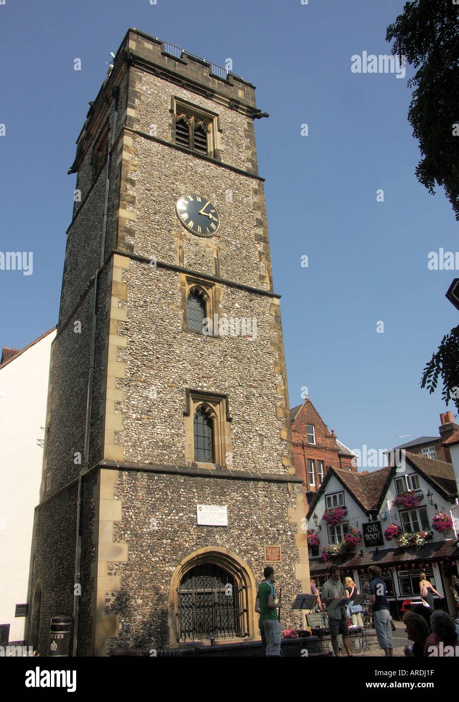 The 15th Century Clock Tower St Albans Hertfordshire England Stock ...