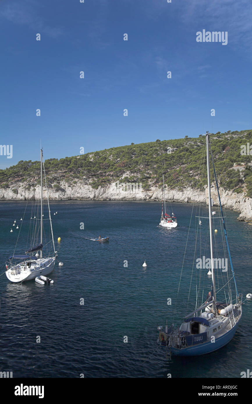 Port Pins Calanque Provence Cassis Marseille South of France Stock ...