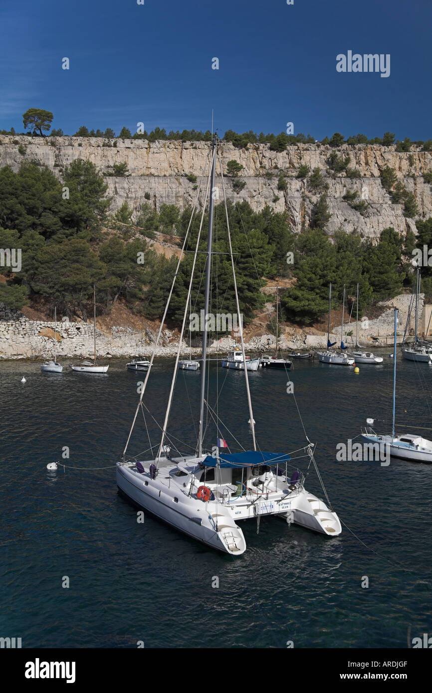 Port Pins Calanque Provence Cassis Marseille South of France Stock ...