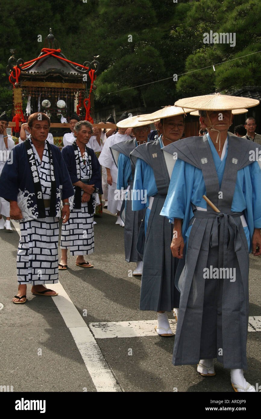 Shinto Priests at Mengake Procession, Kamakura Stock Photo - Alamy