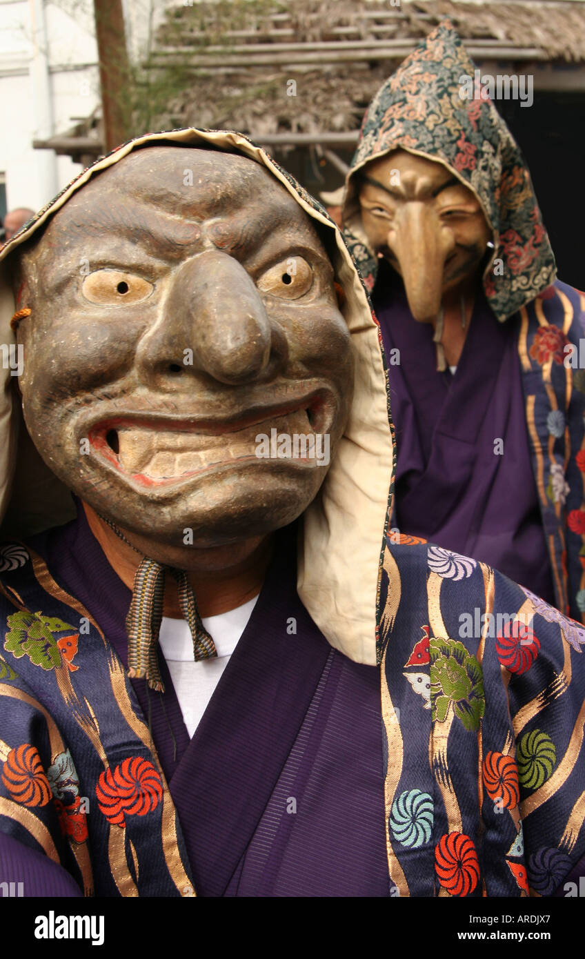 Hananaga, long nose man at Mengake Procession, Kamakura Stock Photo - Alamy