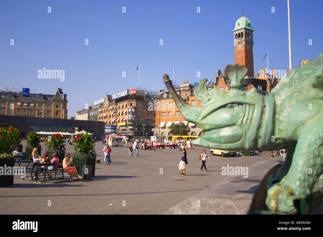 Town Hall Square, Copenhagen Denmark Stock Photo - Alamy