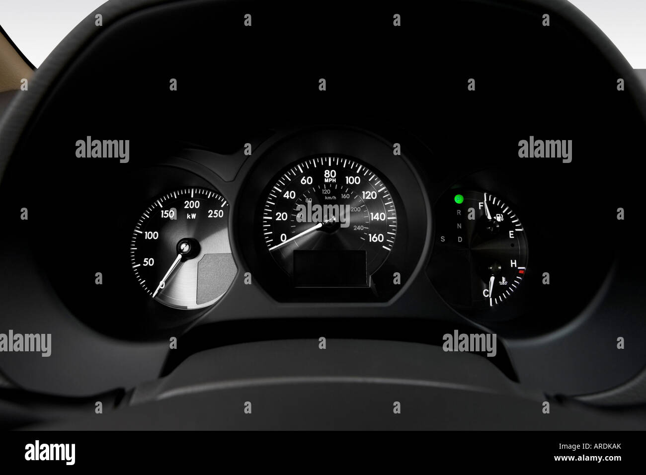 2007 Lexus GS 450h Hybrid in Black - Speedometer/tachometer Stock Photo ...