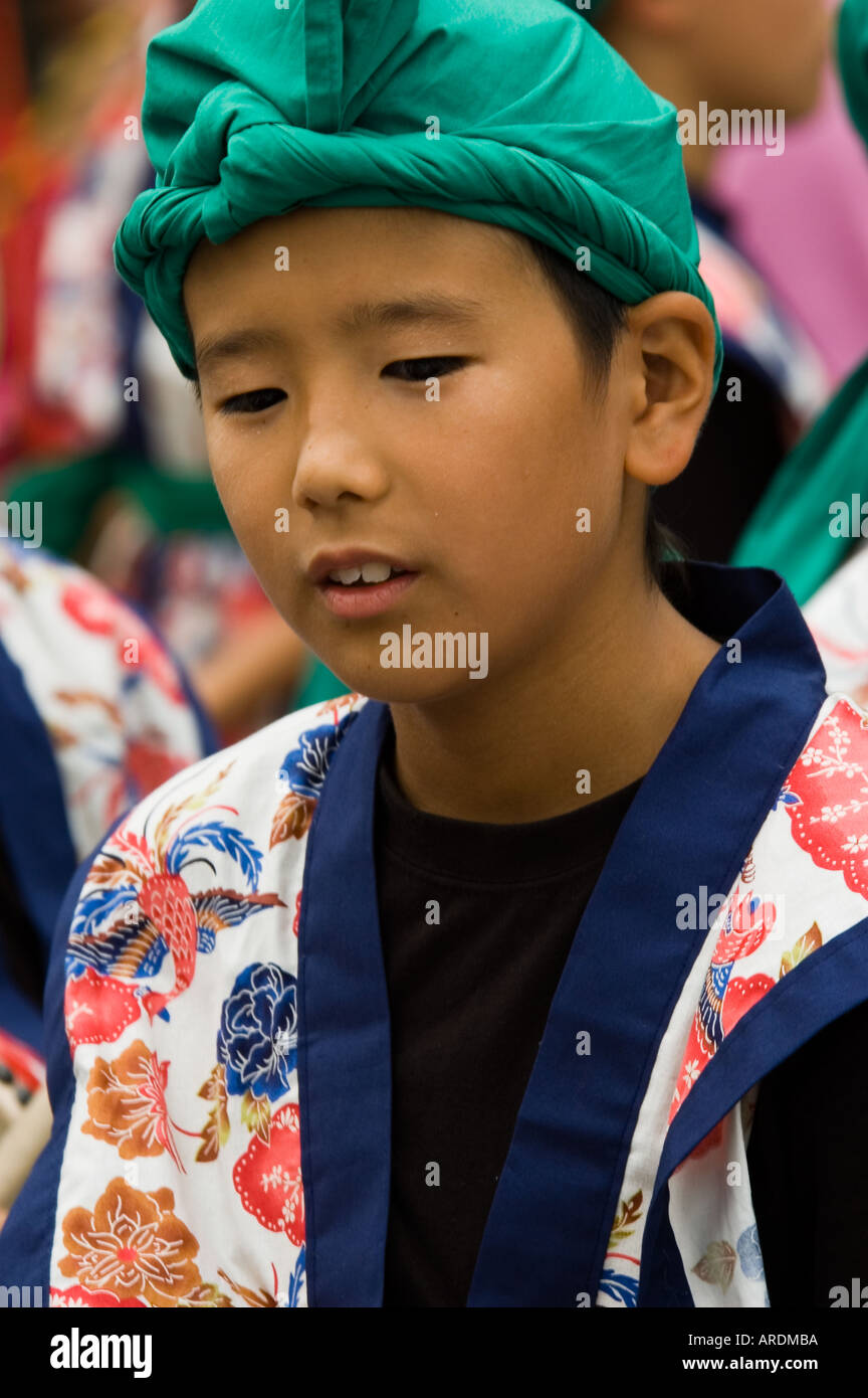 Children prepare to perform in a drumming and dancing summer festival ...