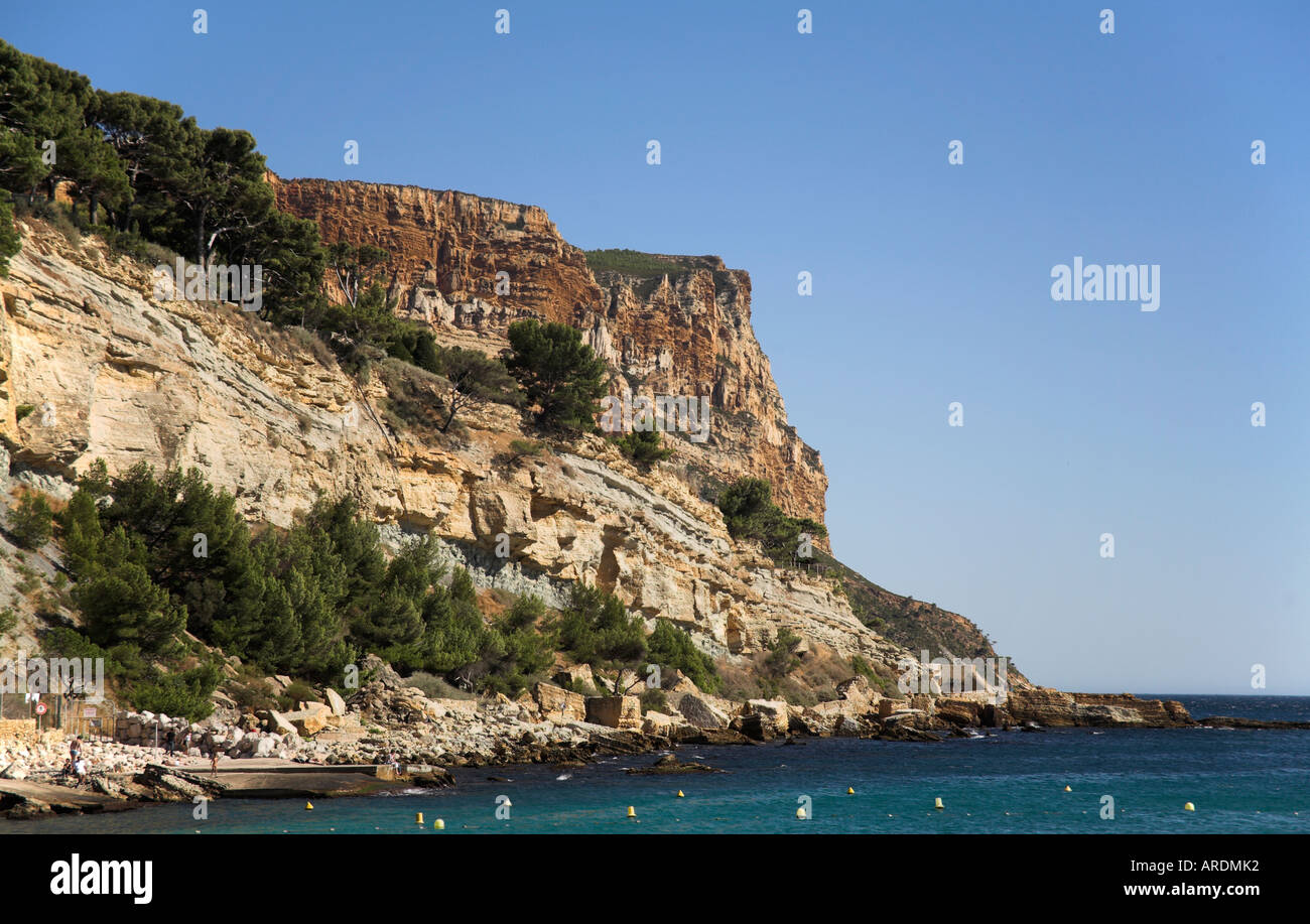 Stock photograph of Cap Canaille Cassis Bay Provence France Stock Photo ...