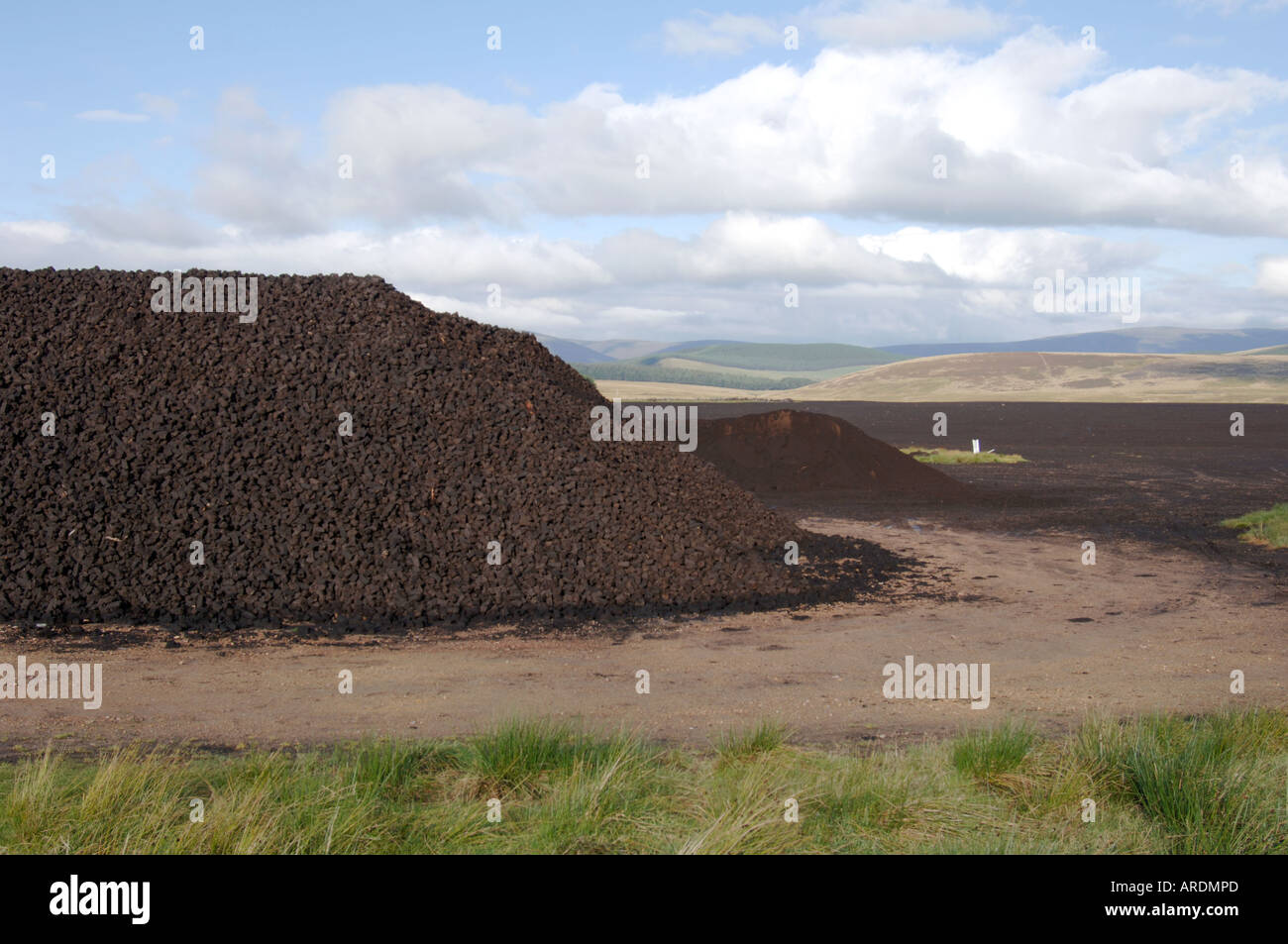 Commercial Peat Blocks for Fuel. XPL 3610-350 Stock Photo - Alamy