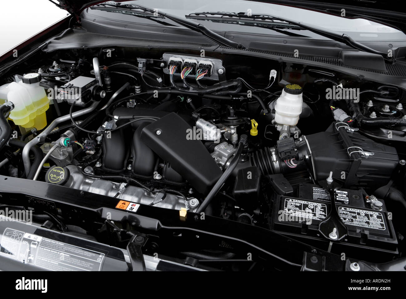 2007 Ford Escape Limited in Red - Engine Stock Photo - Alamy