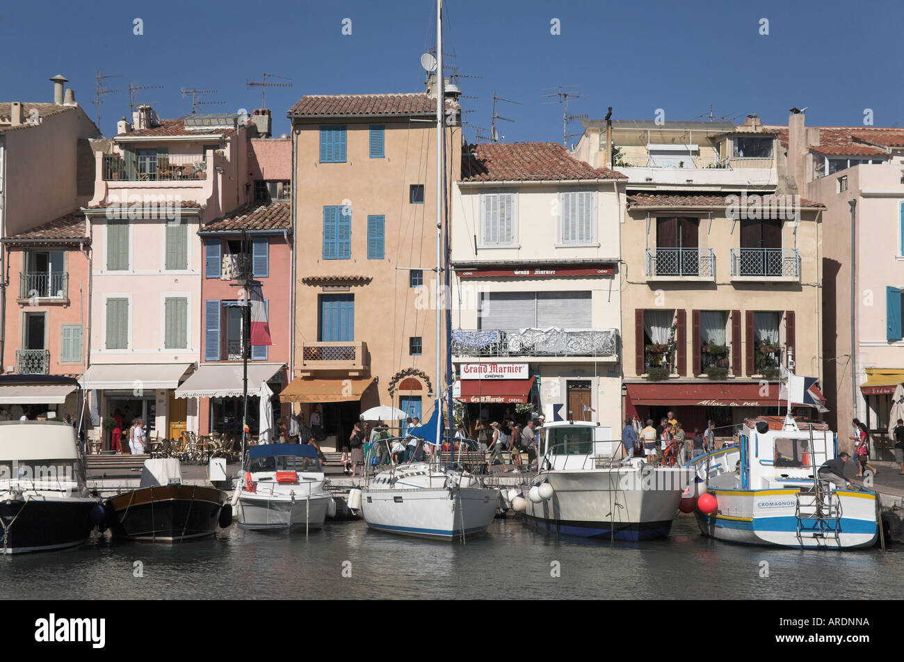 Cassis harbour traditional fishing boat Provence France Stock Photo - Alamy