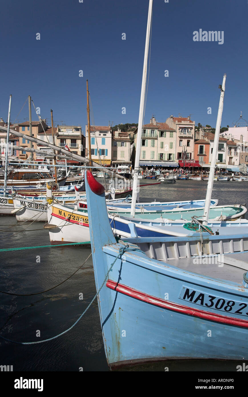 Cassis harbour traditional fishing boat Provence France Stock Photo - Alamy