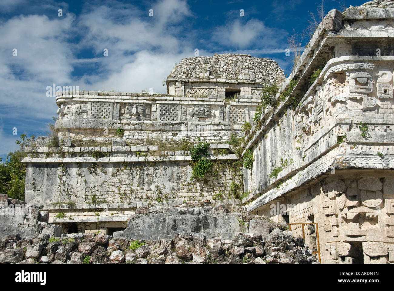 Puuc Style Decoration on The Nunnery Monjas Building Chichen Itza ...