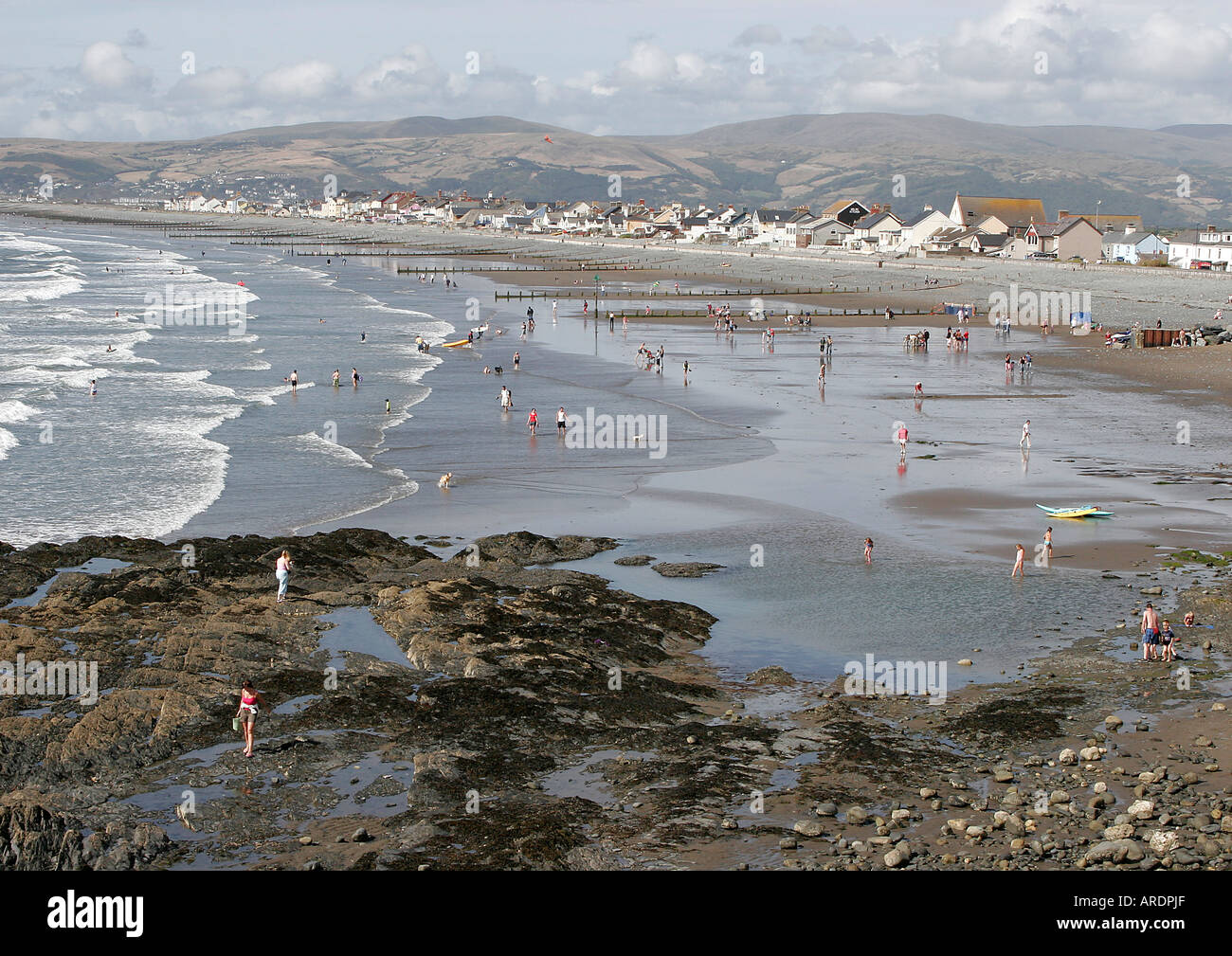 West wales uk sea seaside bathe bathing holiday hi-res stock ...