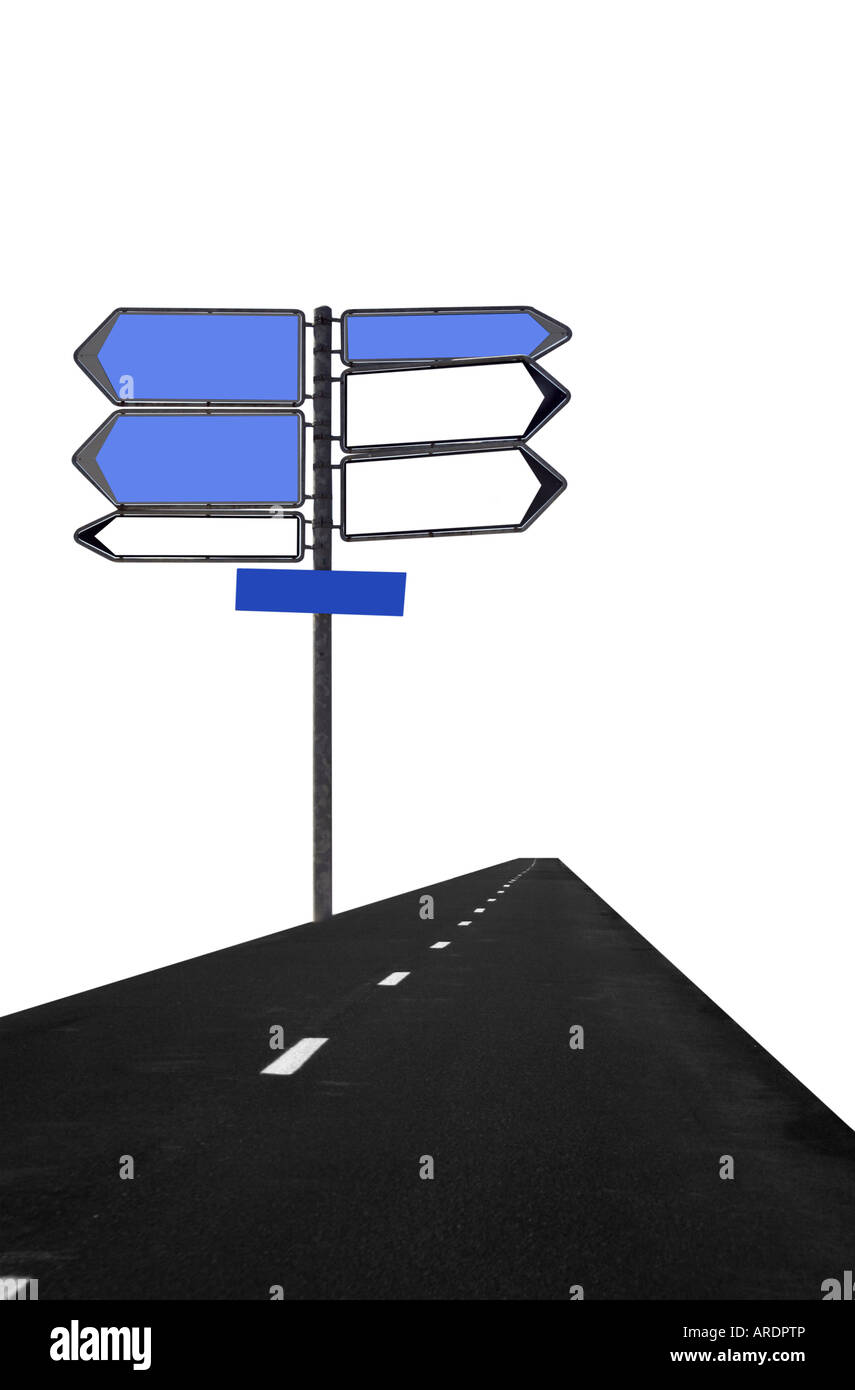 Big Indicator on road; roadsign Stock Photo - Alamy