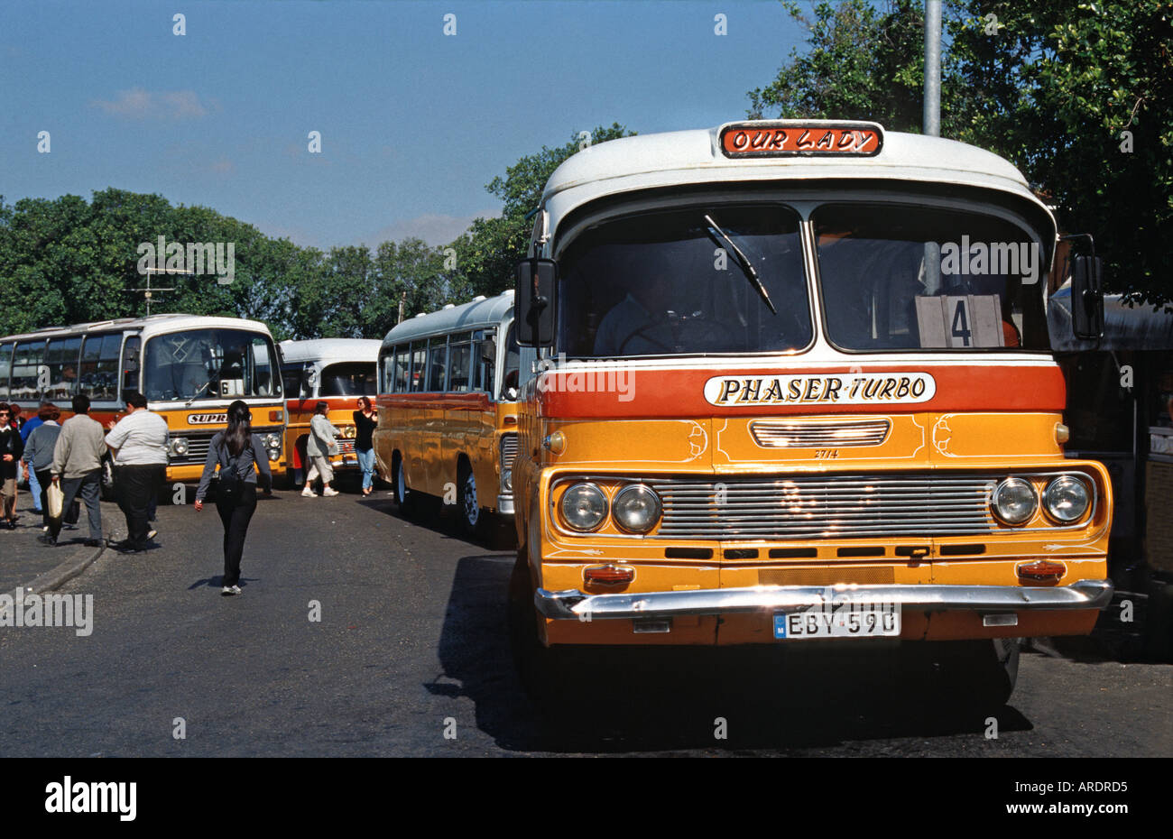 Vintage Maltese bus Cheap and convenient urban transport Valletta MALTA ...
