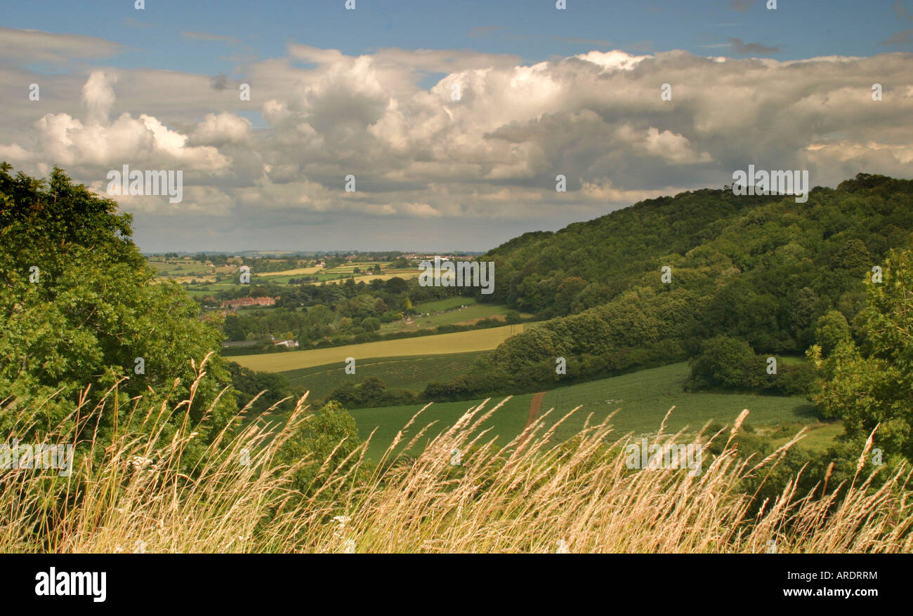 Looking east towards East Stoke and Montacute from the edge of Ham Hill ...