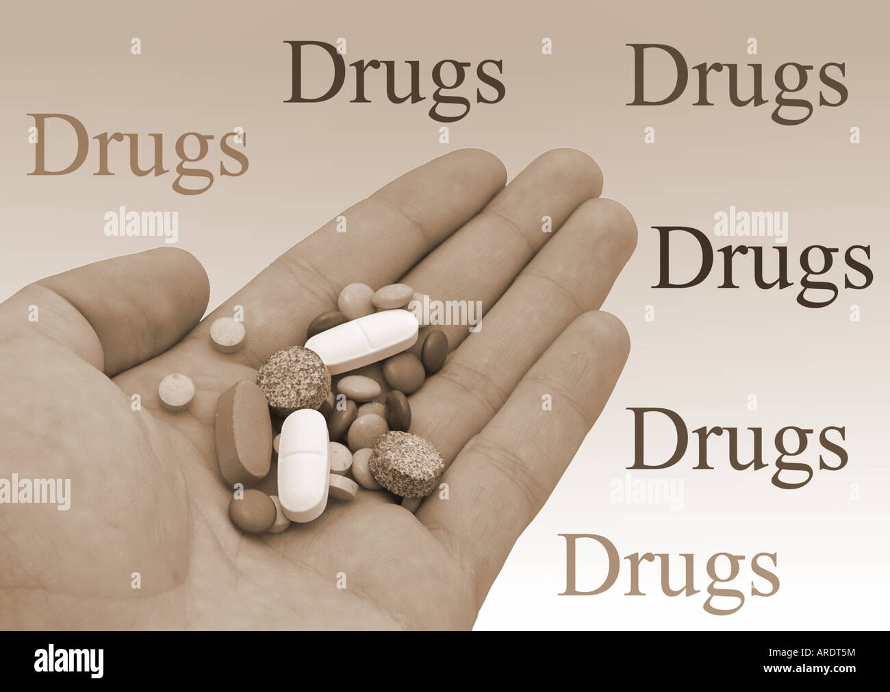 tablets in a hand; details Stock Photo - Alamy