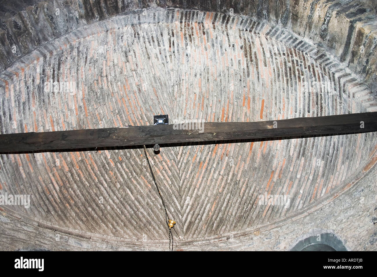 Interior stone cupola in the ceiling Evagelistrias monastery, Skiathos ...