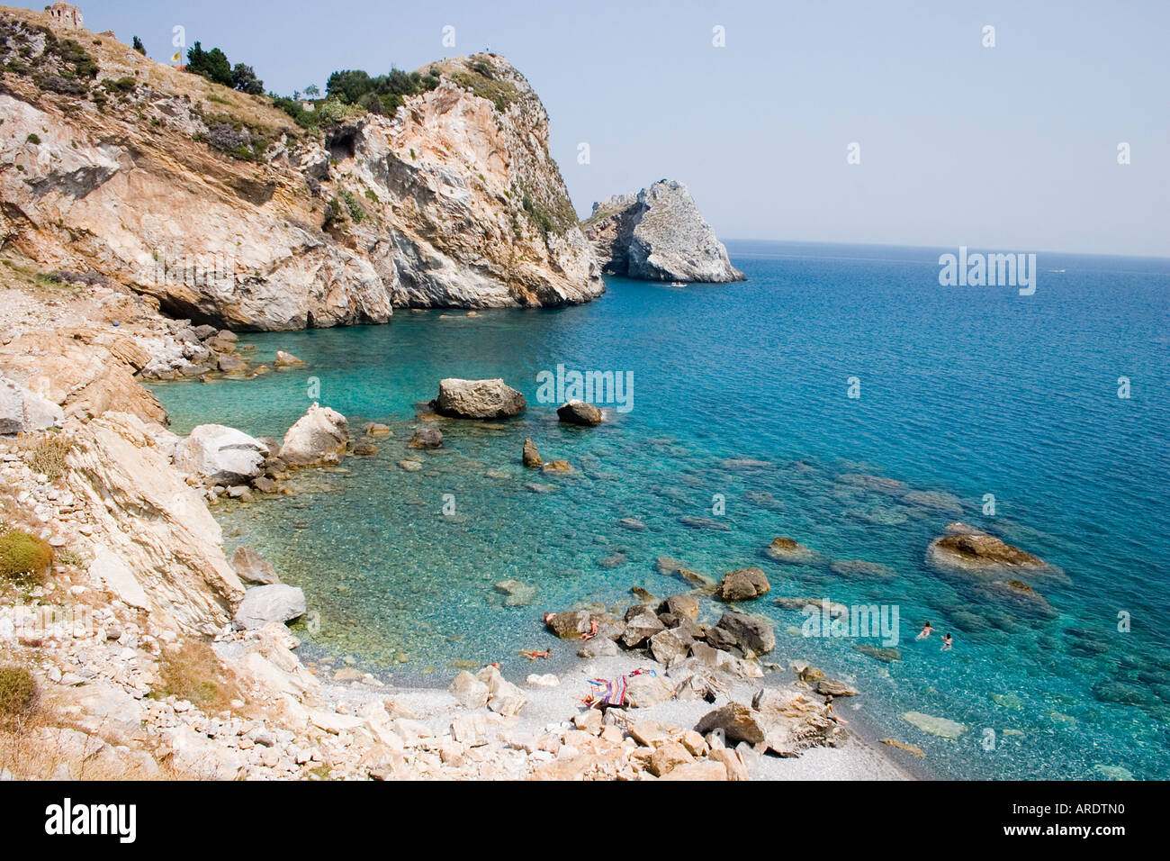Skiathos kastro beach hi-res stock photography and images - Alamy