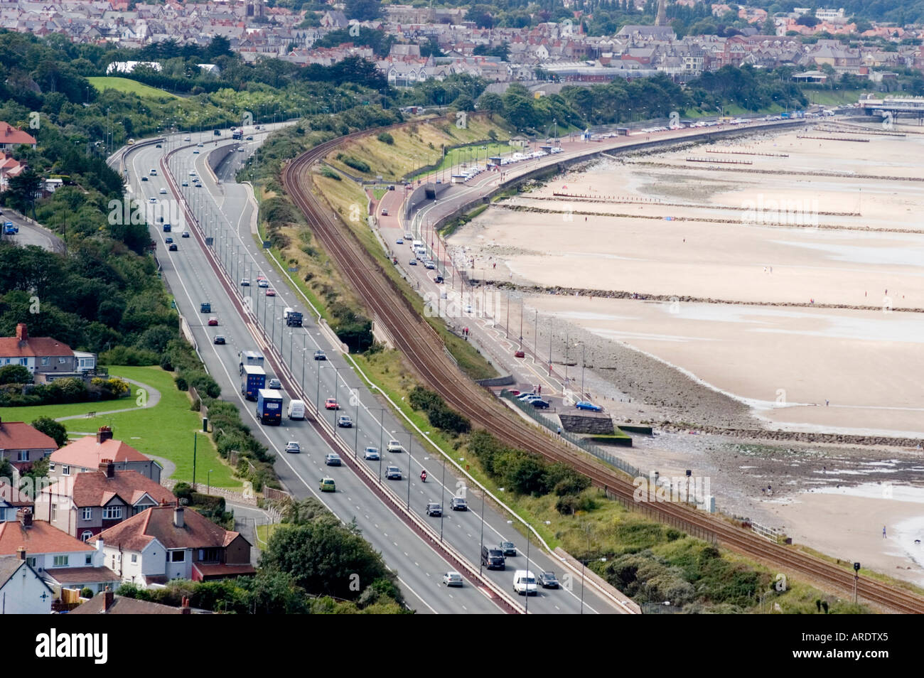 A55 North Wales Expressway at Colwyn Bay North Wales Stock Photo - Alamy