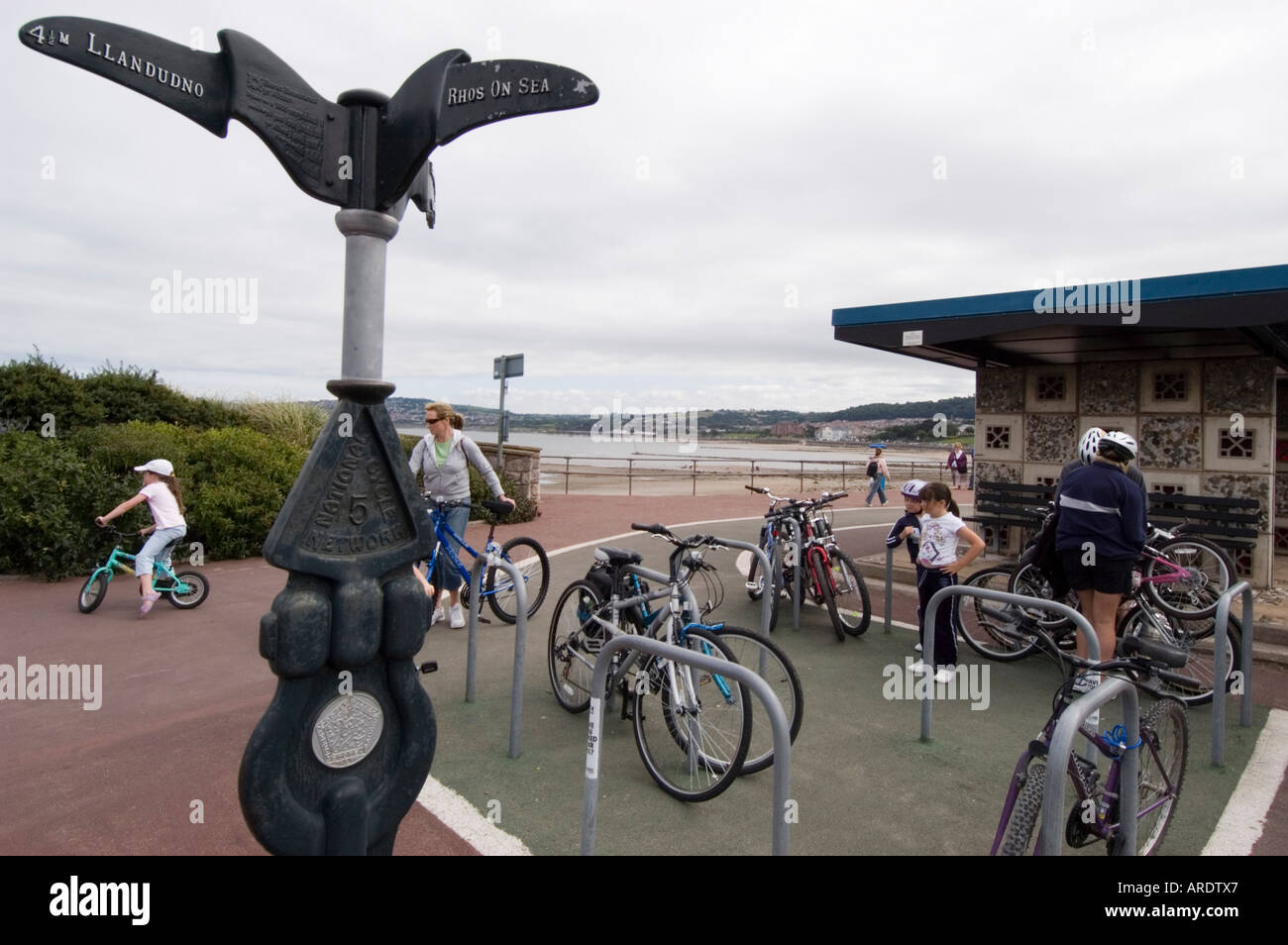 North Wales Cycle Path at Rhos on Sea Stock Photo - Alamy