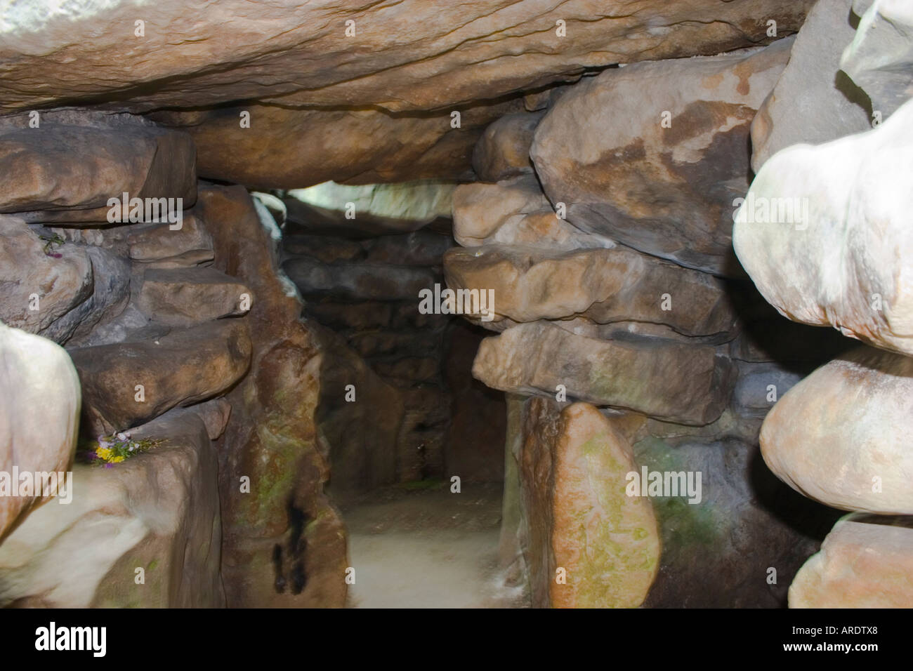 Interior of West Kennet Long Barrow Avebury Wiltshire over 5000 years ...