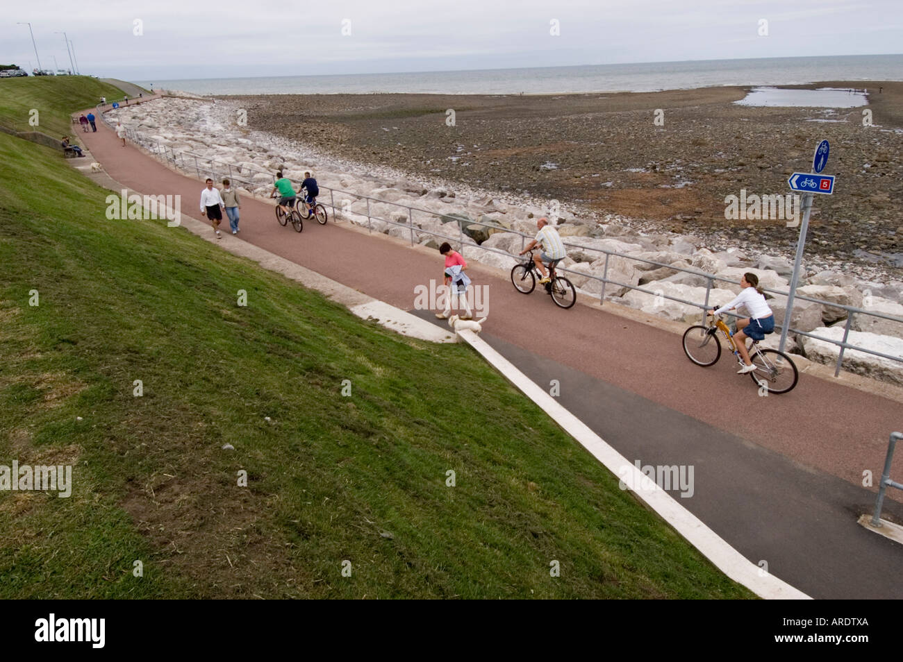 North Wales Cycle Path at Rhos on Sea Stock Photo - Alamy