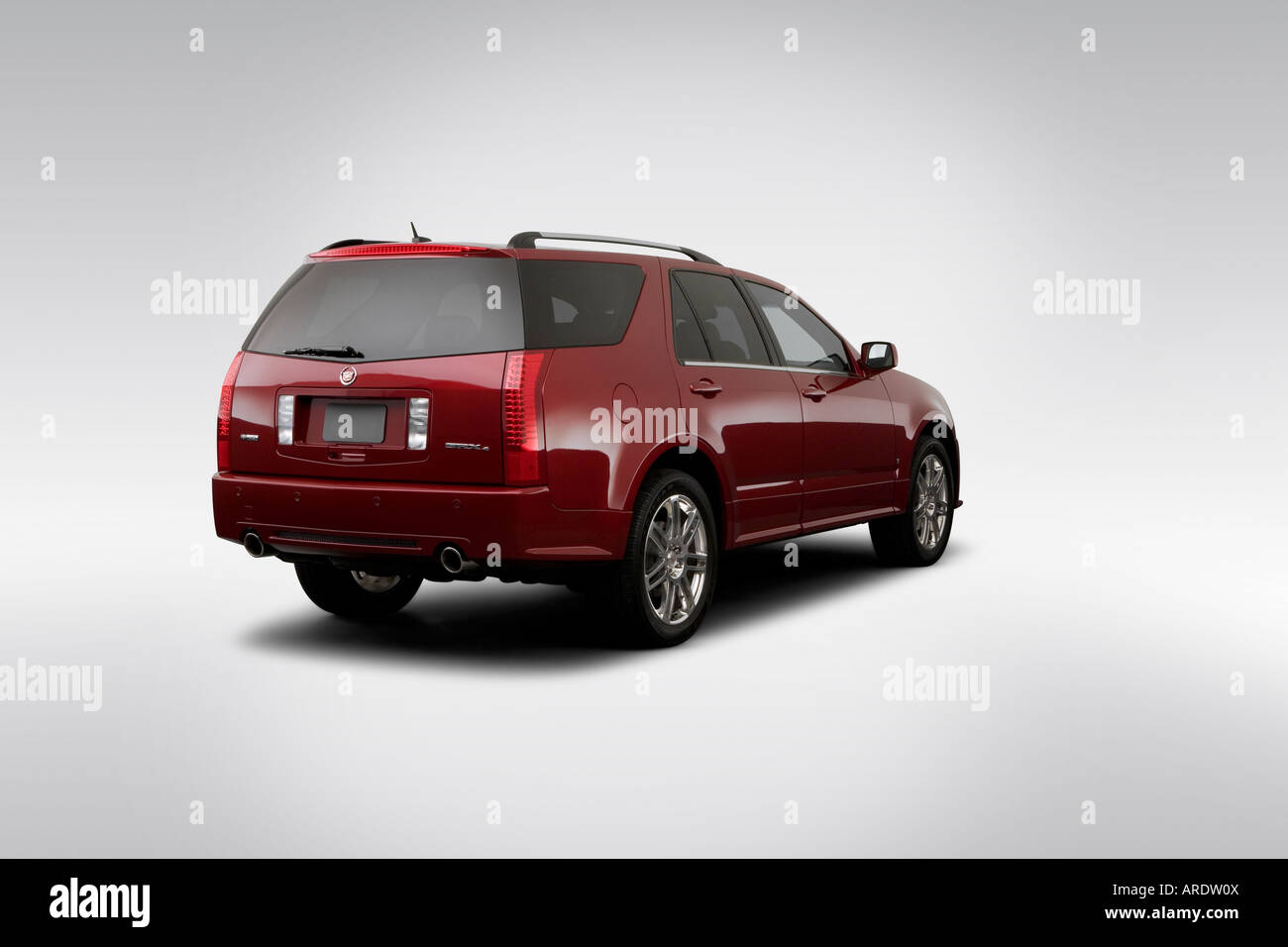 2007 Cadillac SRX Crossover V8 in Red - Rear angle view Stock Photo - Alamy